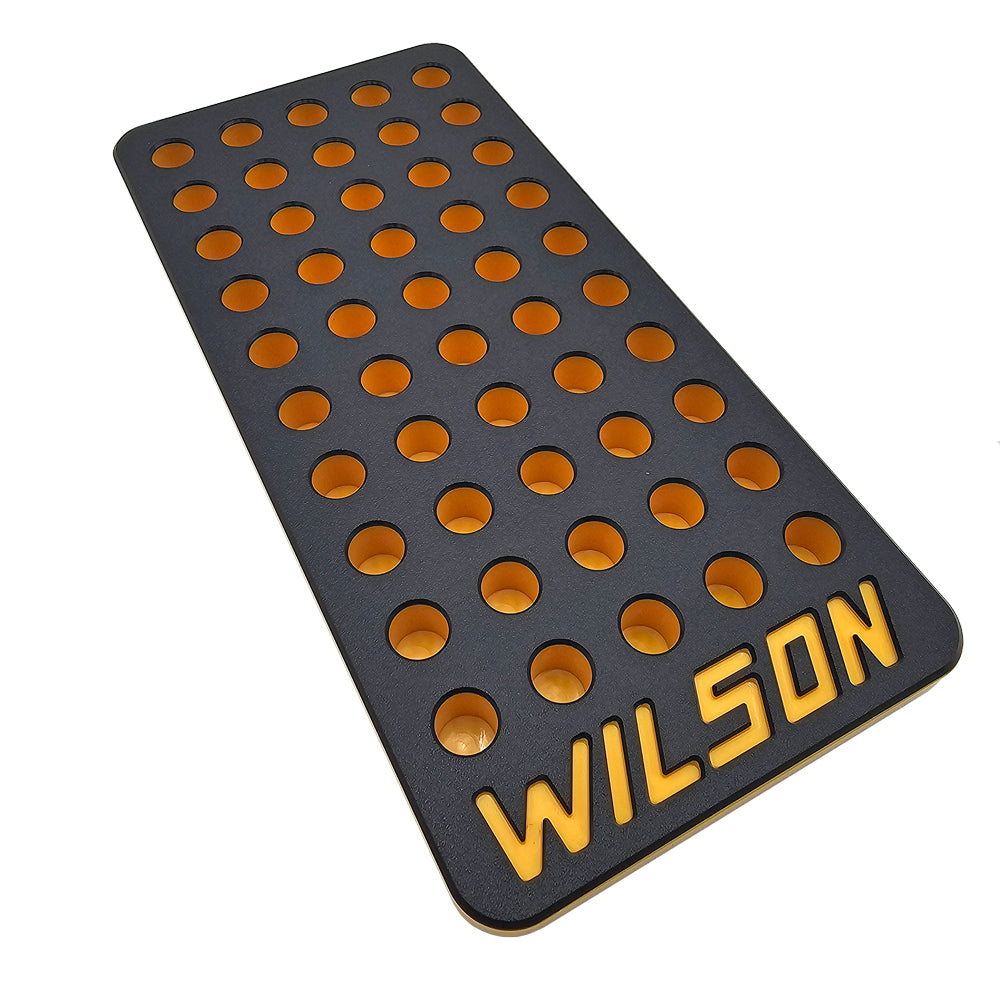 LE Wilson Black/Yellow 50 Round Case Reloading Tray, .533 Case Head di ...