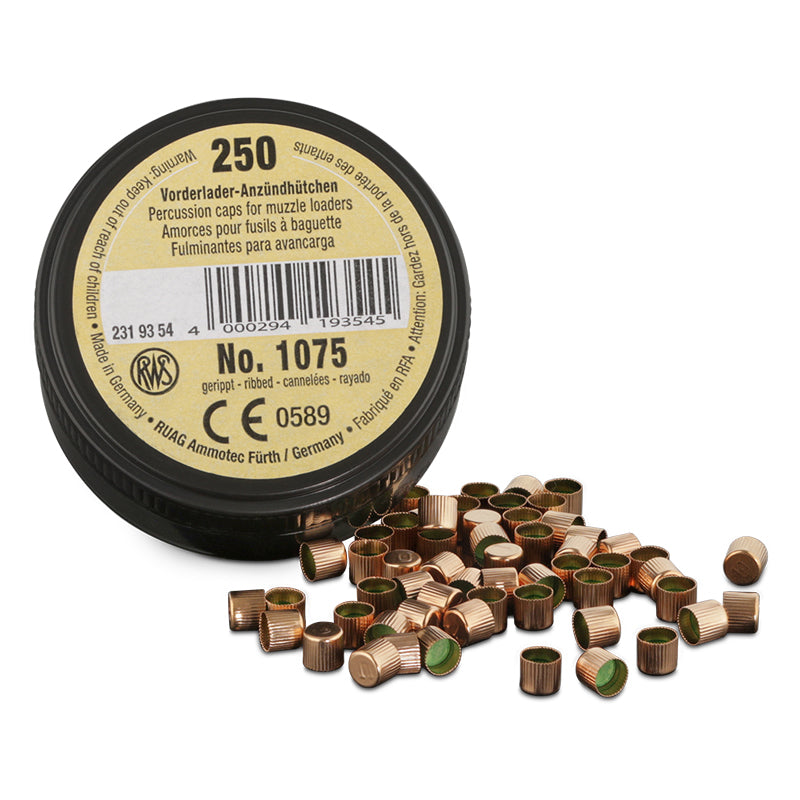 RWS #1075 No. 11 Percussion Caps 4.47MM Ribbed Suitable for Muzzle Loa ...
