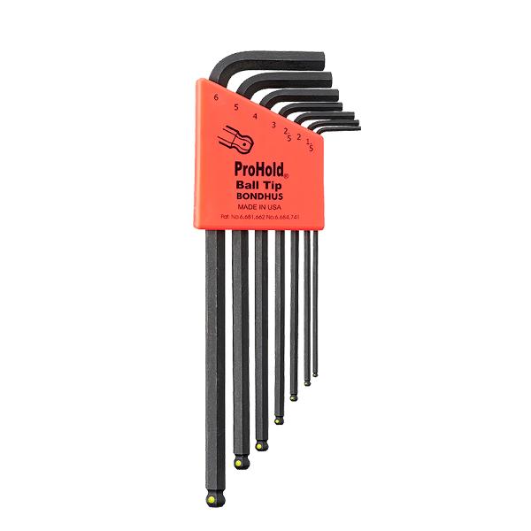 Bondhus 74992, Set of 7 ProHold Balldriver L-Wrenches 1.5 - 6mm, PBLX7 ...