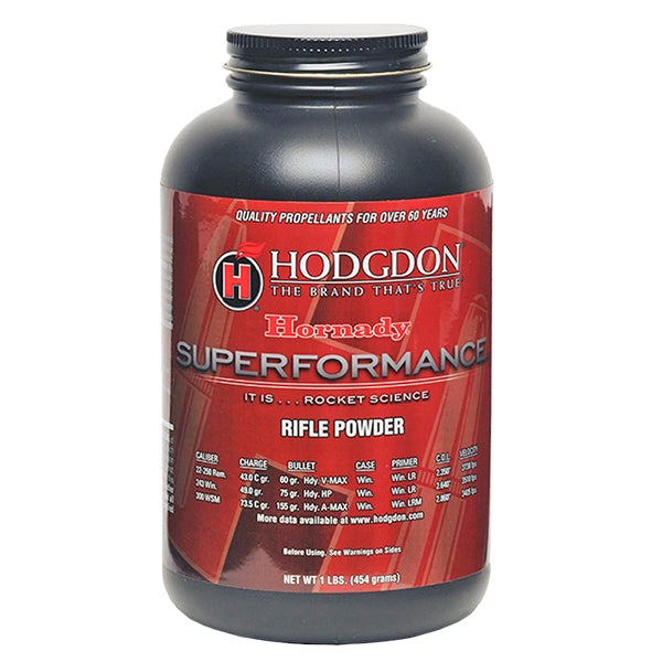 Hodgdon Superformance Smokeless Propellant, 1 Pound — Reloading ...