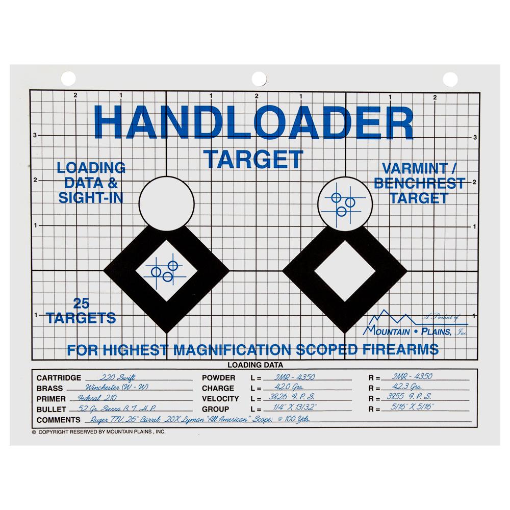 Mountain Plains Double Duty Blue Label Targets 25 per Pack — Reloading ...