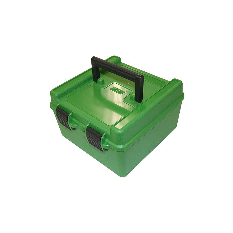 MTM Rifle R-100 Series Deluxe 100 Round Flip-Top Plastic Ammo Box with ...